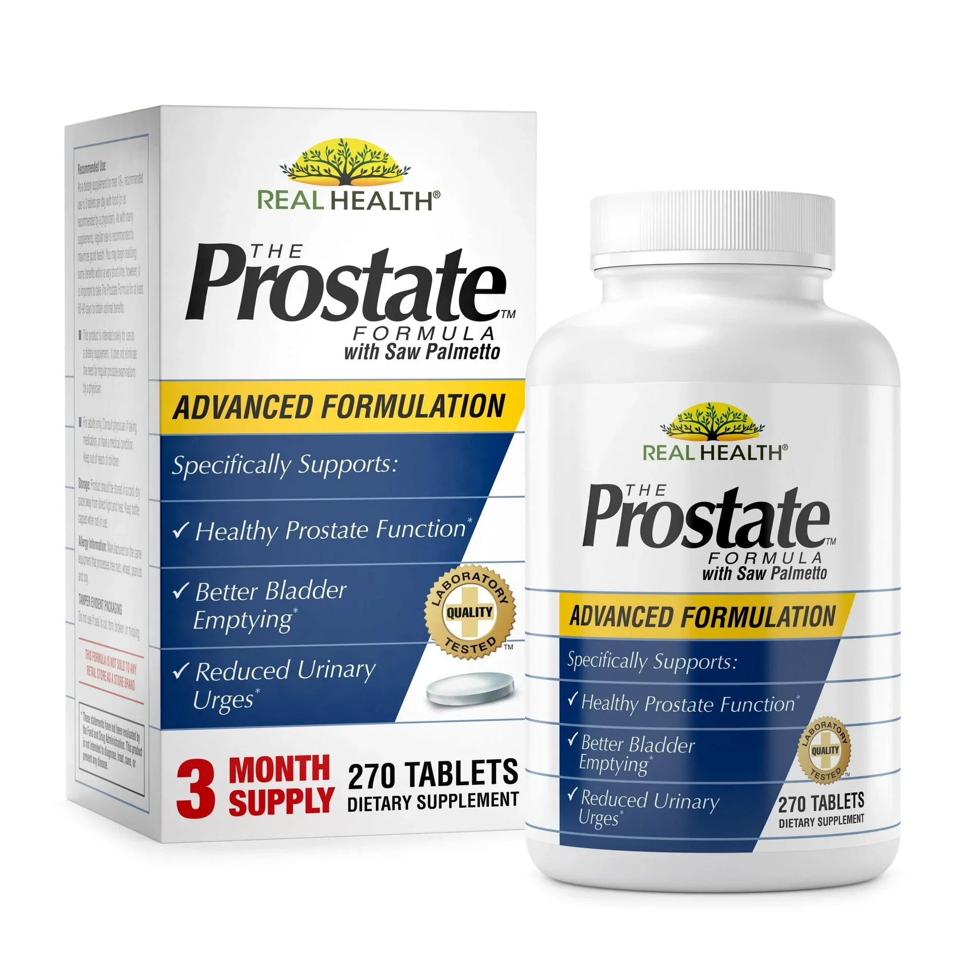Real Health, The Prostate Formula with Saw Palmetto, 270 Tablets ...